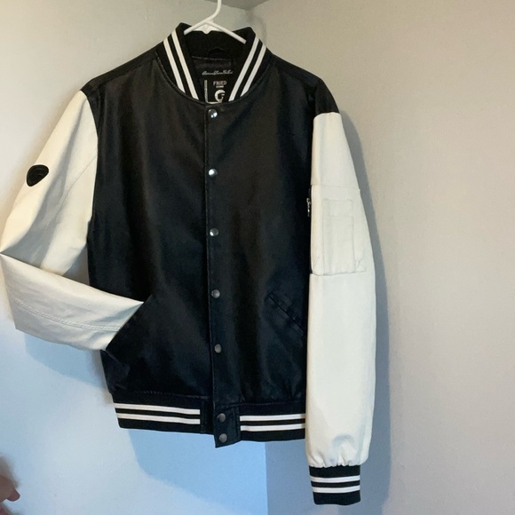 Fried Denim | Jackets & Coats | Fried Denim Varsity Faux Leather Jacket ...